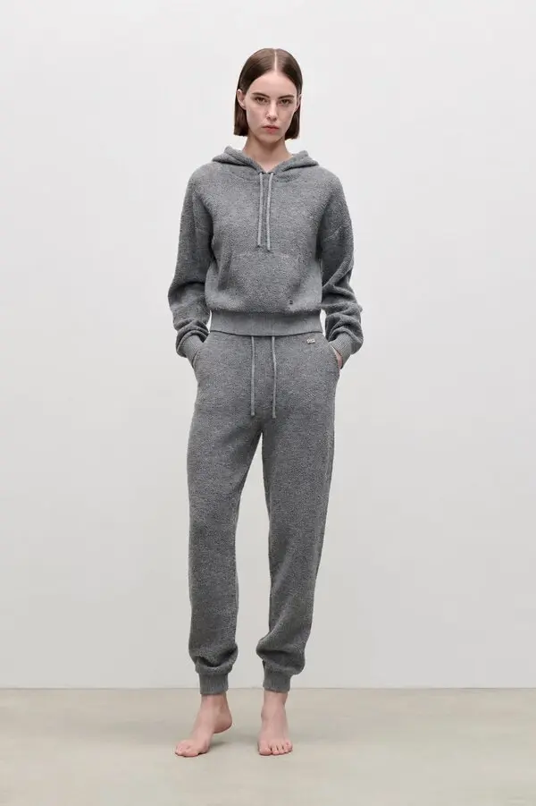 Victoria Beckham Klara Cashmere Merino Wool Joggers - Mid Grey