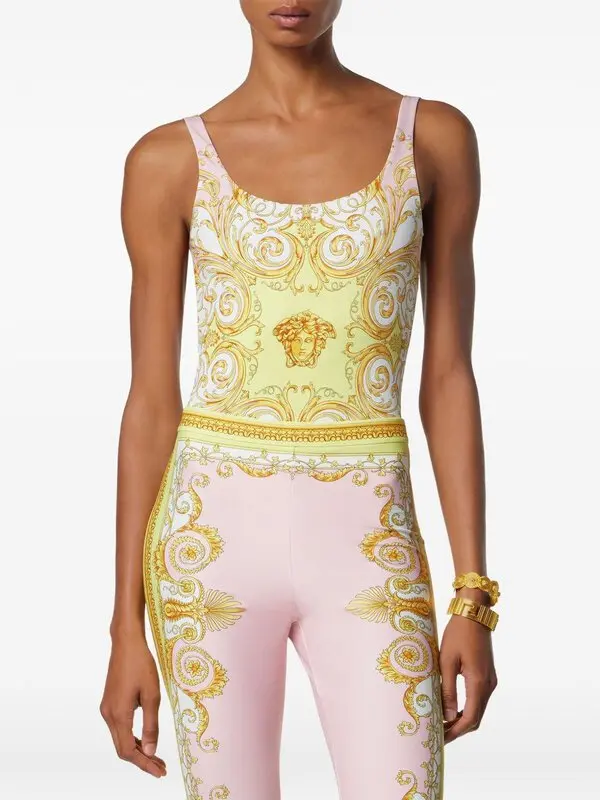 Versace Barocco Print One Piece Swimsuit