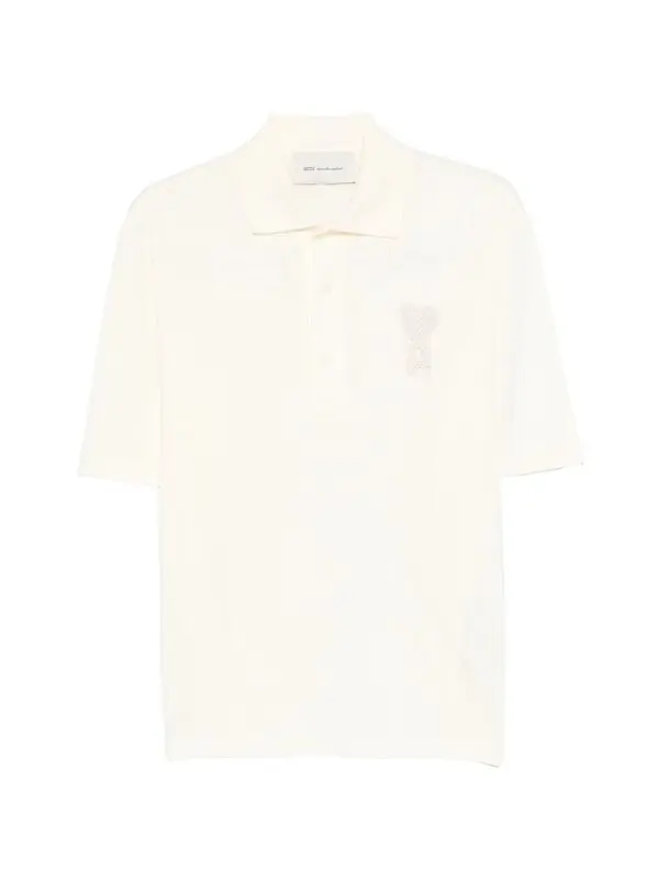 AMI Paris De Coeur Cotton Polo Shirt