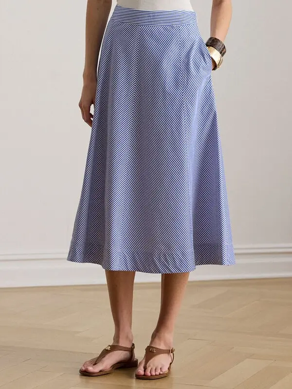 Ralph Lauren Striped A-line Skirt