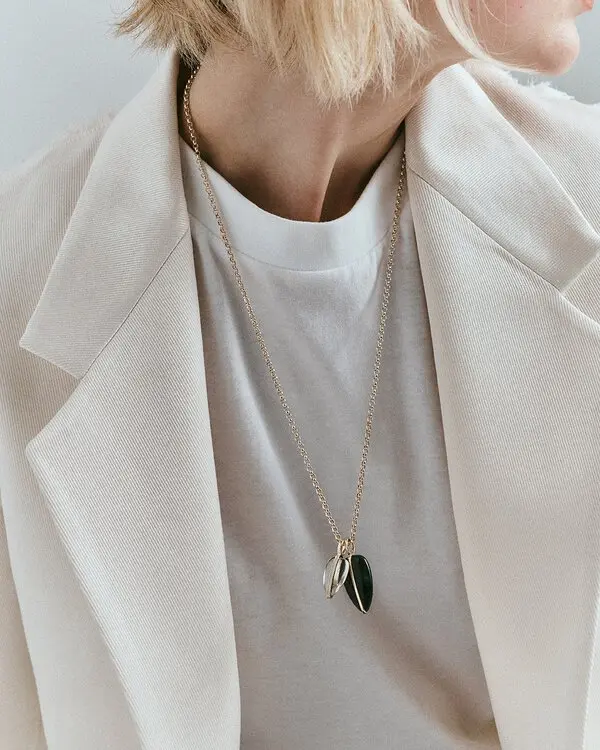 BY PARIAH Small Diamond Pebble Pendant | Amethyst