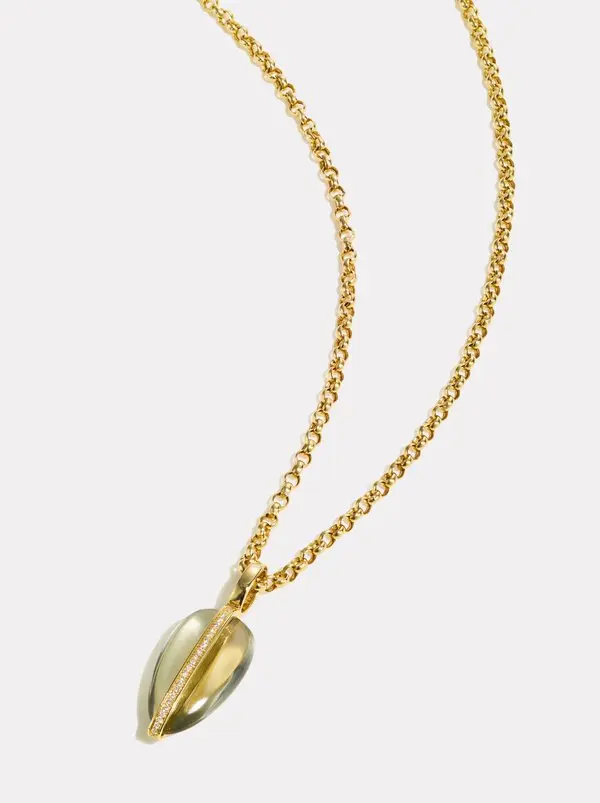 BY PARIAH Small Diamond Pebble Pendant | Amethyst