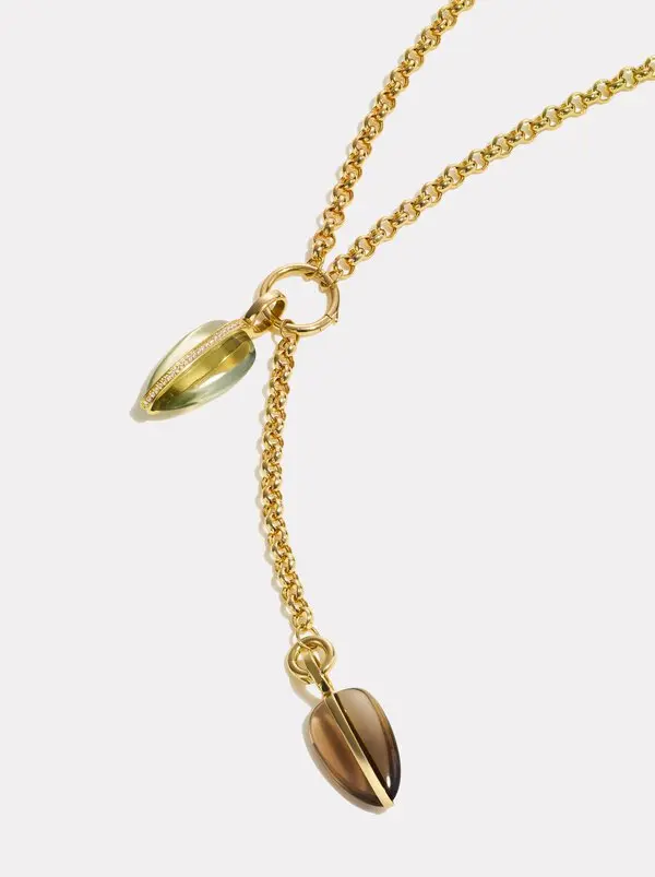 BY PARIAH Small Diamond Pebble Pendant | Amethyst