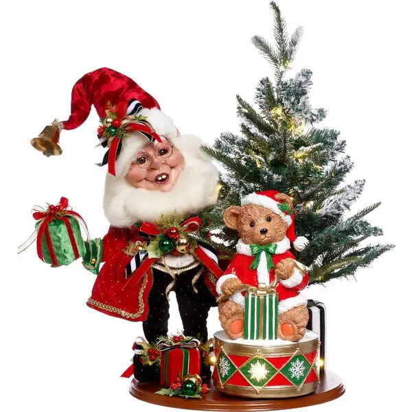 MARK ROBERTS Decorating Tree Elf Scene With Lights
