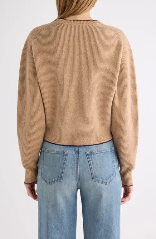 Chloé Embroidered Logo Heart Wool & Cashmere Sweater