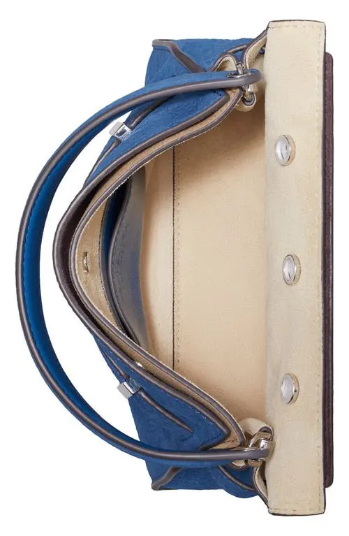 Tory Burch Lee Radziwill Petite Double Bag In Nubuck Leather - Bright Blue
