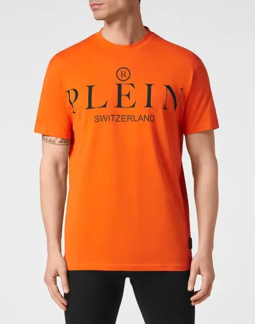 Philipp Plein Jersey T-shirt Round Neck Ss Iconic Plein