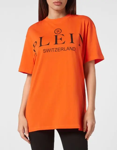 Philipp Plein Jersey T-shirt Round Neck Ss Iconic Plein