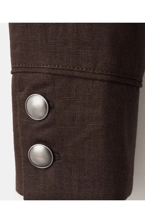 Mango Military Linen Jacket