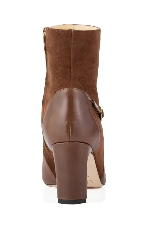 ELIZEE Cora Bootie Leather Ankle Boots - Brown