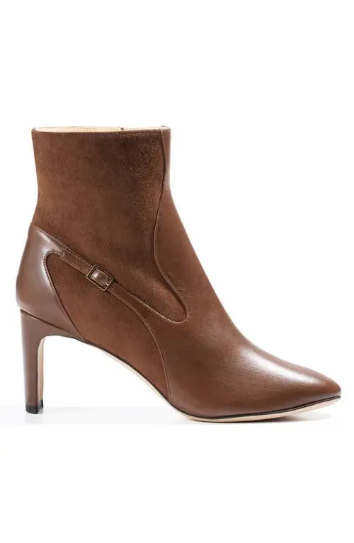 ELIZEE Cora Bootie Leather Ankle Boots - Brown