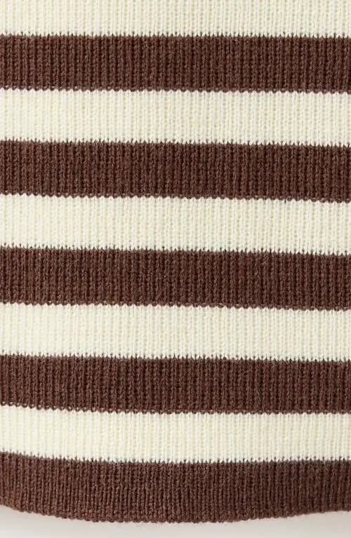 Mango Fine-knit Boat Neck Sleeveless Top - Coffee