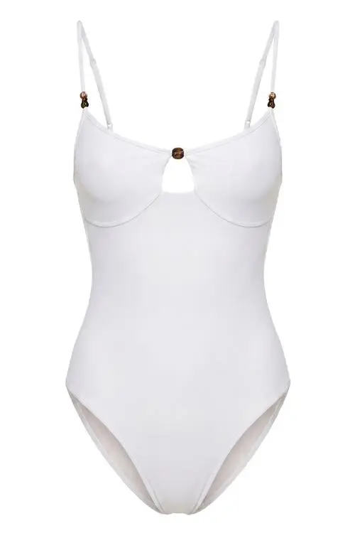 NICHOLAS Anela One Piece Swim Suit - Ivory
