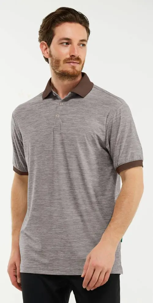 MIO MARINO Designer Golf Polo Shirt - Chestnut