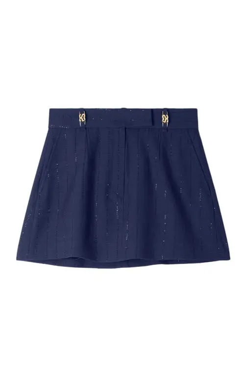 Sandro Striped Sequin Skort