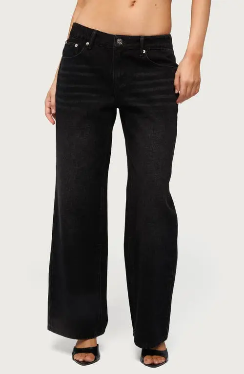 EDIKTED Raelynn Low Rise Wide Leg Jeans