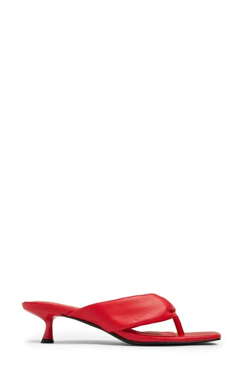Yosi Samra Eva Thong Kitten Heel Sandal - Red