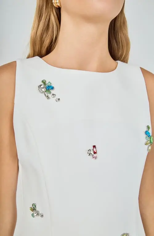 Endless Rose Rhinestone Embellished Sleeveless Sheath Mini Dress