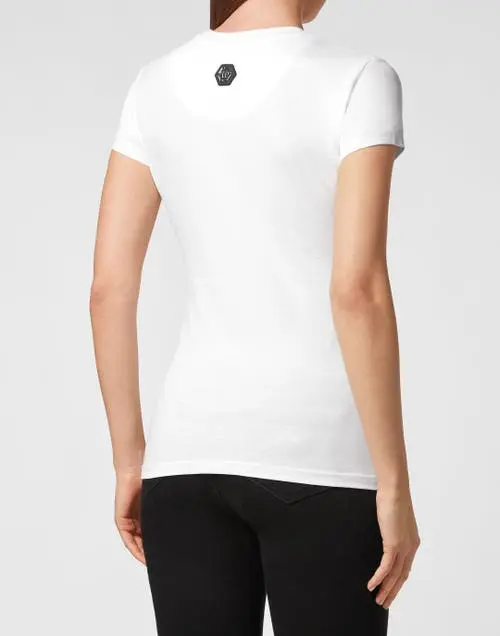 Philipp Plein Rhinestone Embellished Duck T-shirt - White