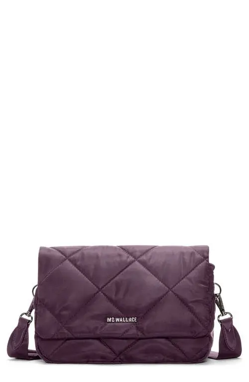 Mz Wallace Madison Quilted Flap Crossbody Bag - Raisin