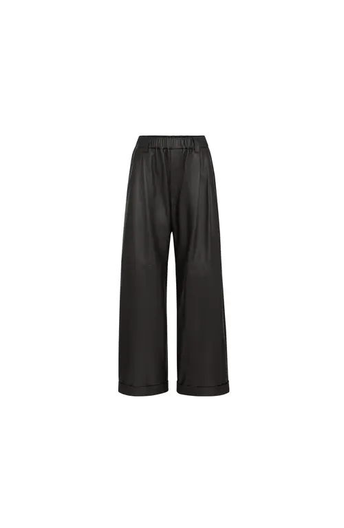 Brunello Cucinelli Nappa Leather Baggy Trousers