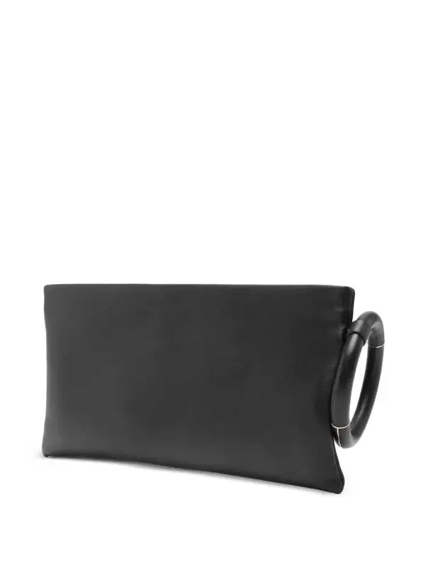 TOM FORD Leather Clutch With Ring Detail - Black