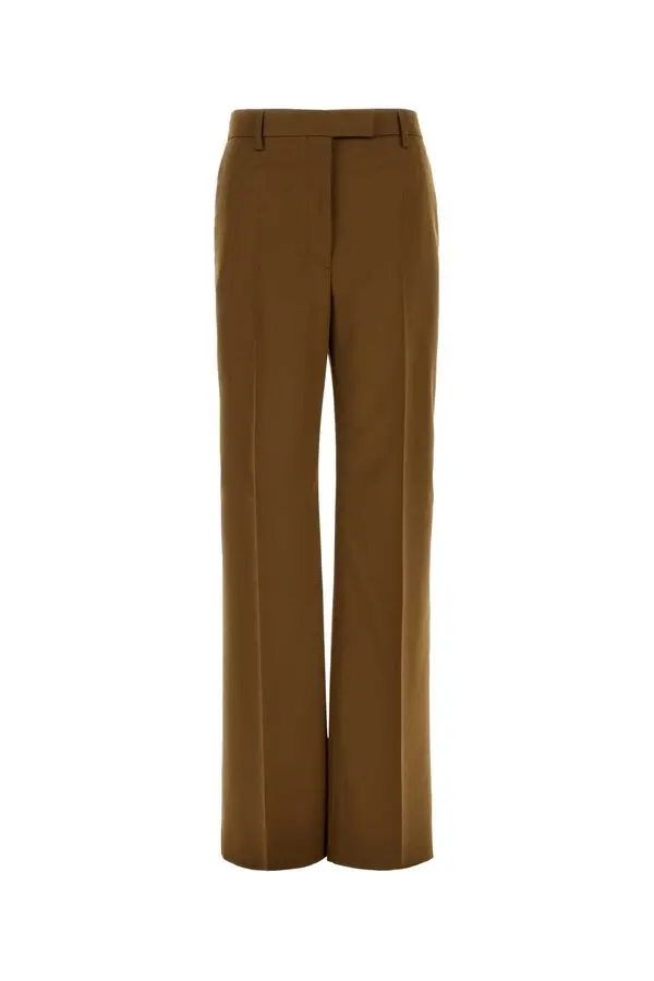 FERRAGAMO Salvatore Wool Blend Pants - Brown