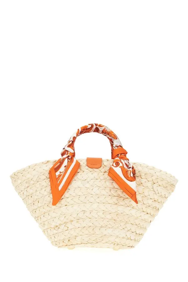 Dolce & Gabbana Raffia Tote Bag With Logo Detail - Multicolor