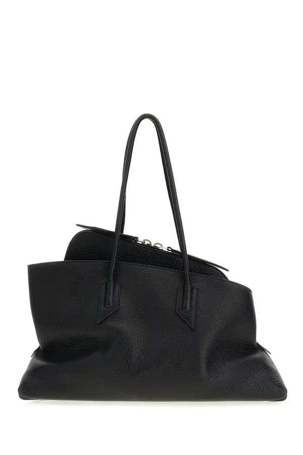 Attico Textured Leather Tote Bag With Top Handle - Multicolor
