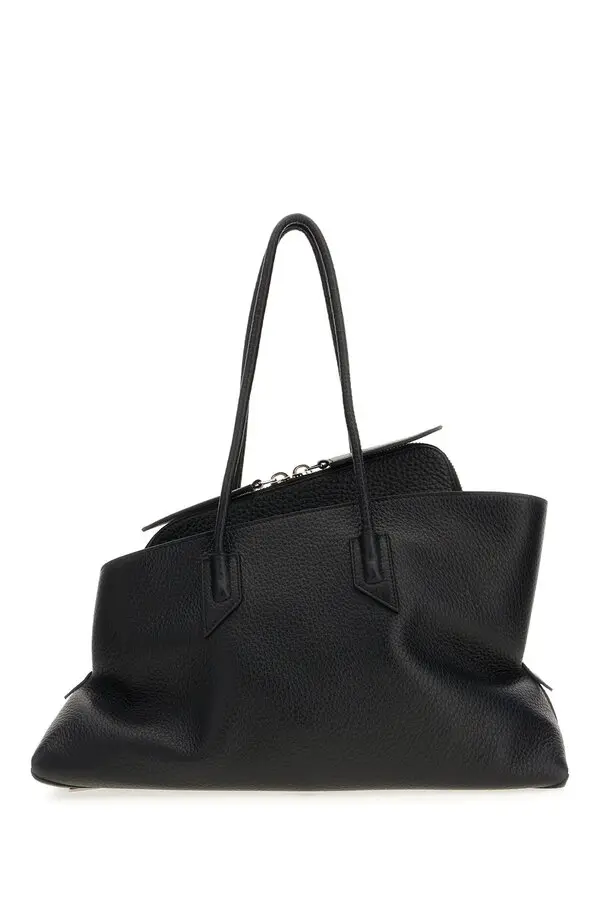 Attico Textured Leather Tote Bag With Top Handle - Multicolor