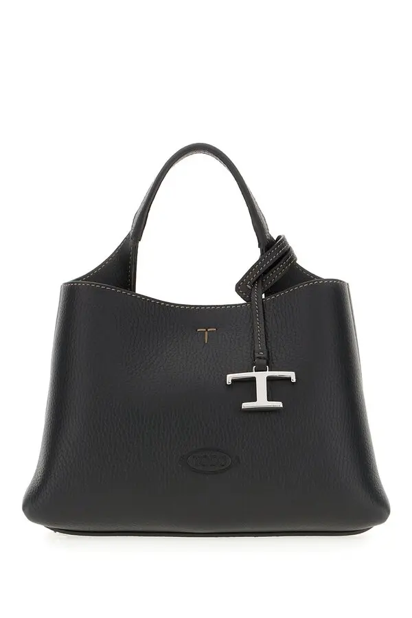 TOD'S Textured Leather Tote Bag With Metal Detail