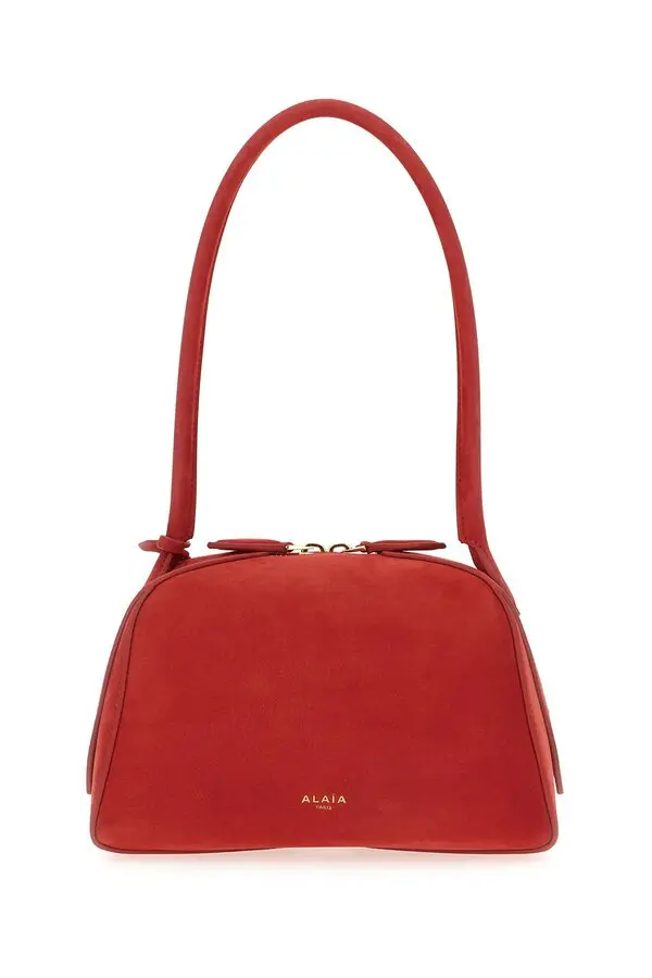 Alaïa Red Suede Top Handle Bag - Multicolor