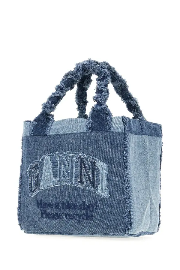 GANNI Denim Tote Bag - Multicolor