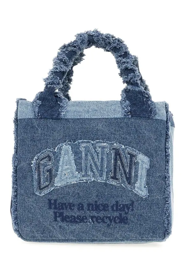 GANNI Denim Tote Bag - Multicolor