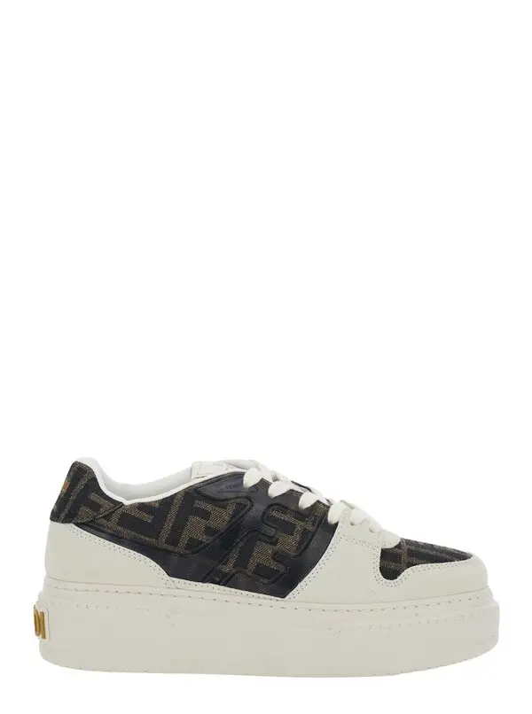 Fendi Sneakers With Ff Jacquard And Platform - Multicolor