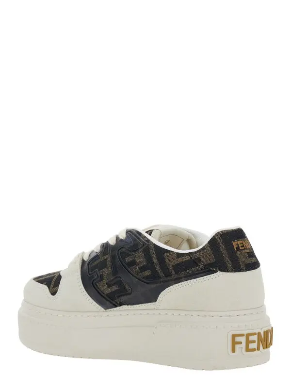 Fendi Sneakers With Ff Jacquard And Platform - Multicolor