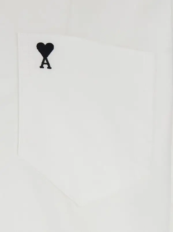 AMI Paris Shirt With Logo On The Front In Cotton