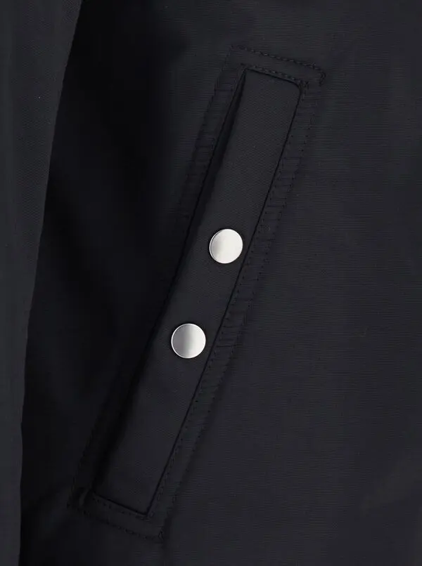Rick Owens Dracuflight' Black Jacket With Oversized High Collar In Tech Fabric For