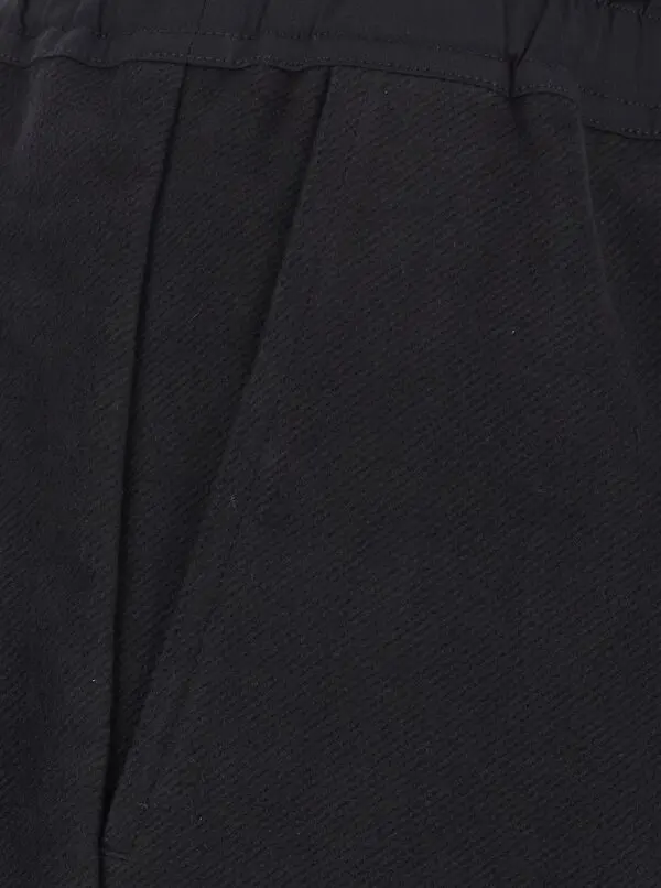 Rick Owens Cotton Pants With Elasticated Waistband And Oversized Drawstring - Black