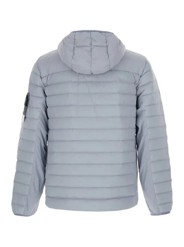 Stone Island Down Jacket With High Collar And Long Sleeves In Tech Fabric For