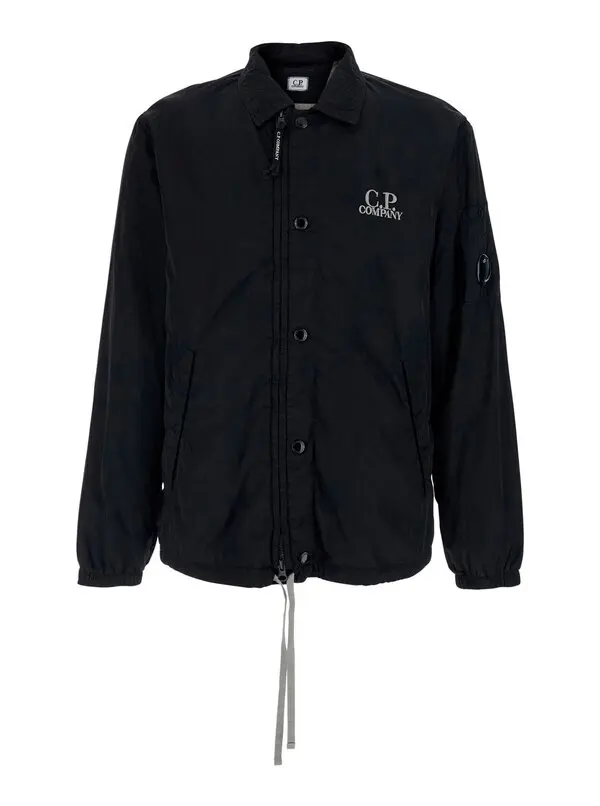 C.P. COMPANY Zip-up Tech Fabric Jacket With Logo Detail - Multicolor