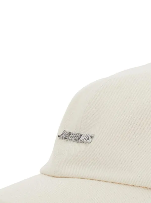 Jacquemus La Casquette Gadjo' Cotton Baseball Cap With Logo - White