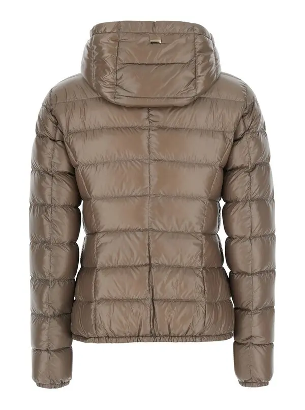 Herno Giada Hooded Short Puffer Jacket - Cream