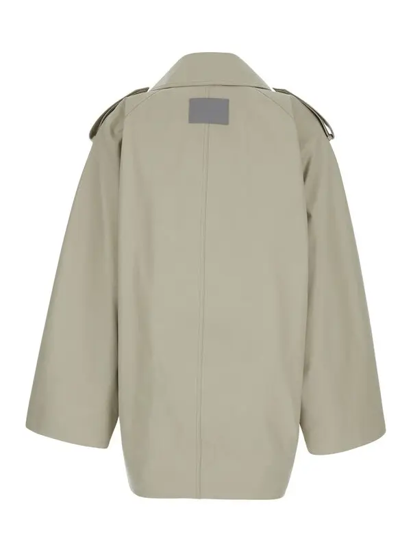 Balenciaga Cotton Twill Double Breasted Trench Coat