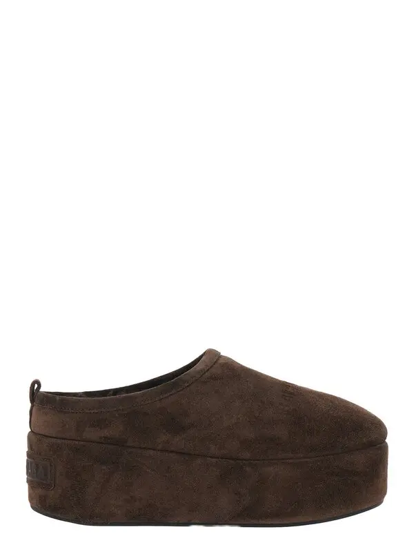 Balenciaga Alaska Platform Slide Suede Fake Shearling - Multicolor