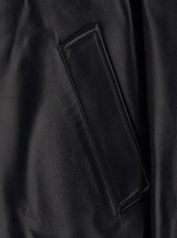 Balenciaga Smooth Leather Relaxed Hoodie
