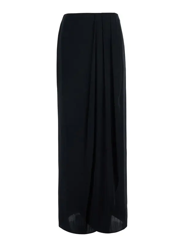 MAISON MARGIELA Silk And Acetate Midi Skirt - Multicolor