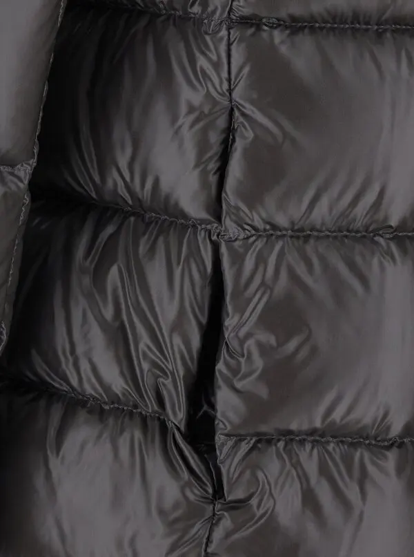 Herno Down Jacket With High Collar And Long Sleeves In Tech Fabric - Gray