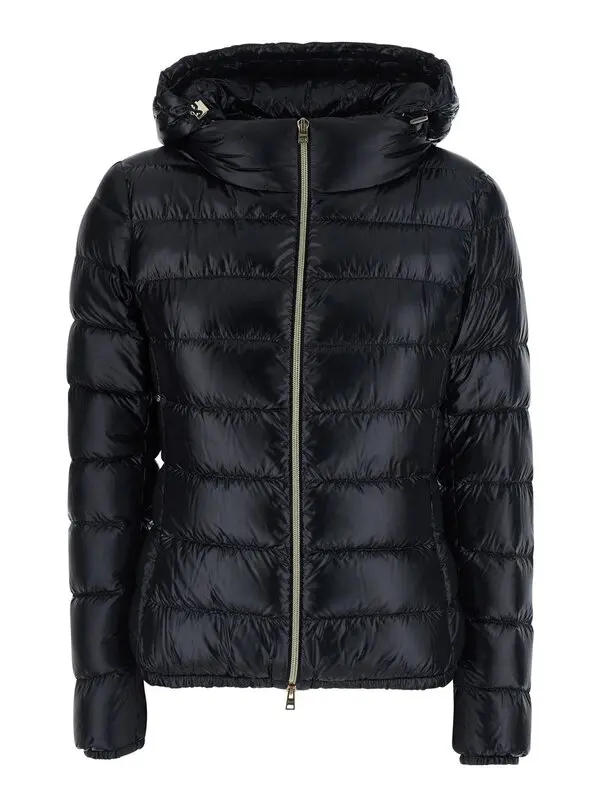 Herno Giada Hooded Short Puffer - Black
