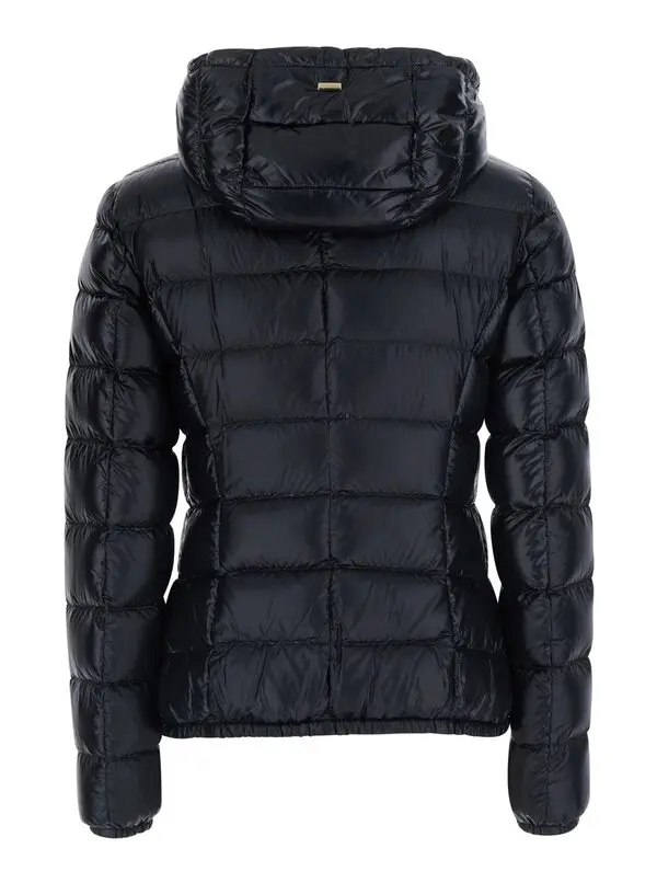 Herno Giada Hooded Short Puffer - Black